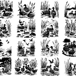 100+ Duck Pond SVG Bundle,instant Digital Download, PNG, SVG Cut Files ...