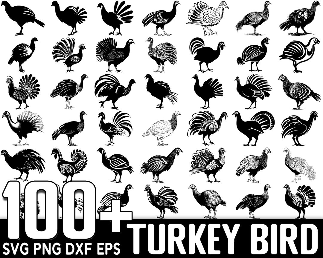 100+ Turkey Bird SVG Bundle, Instant Digital Download, PNG, SVG Cut ...