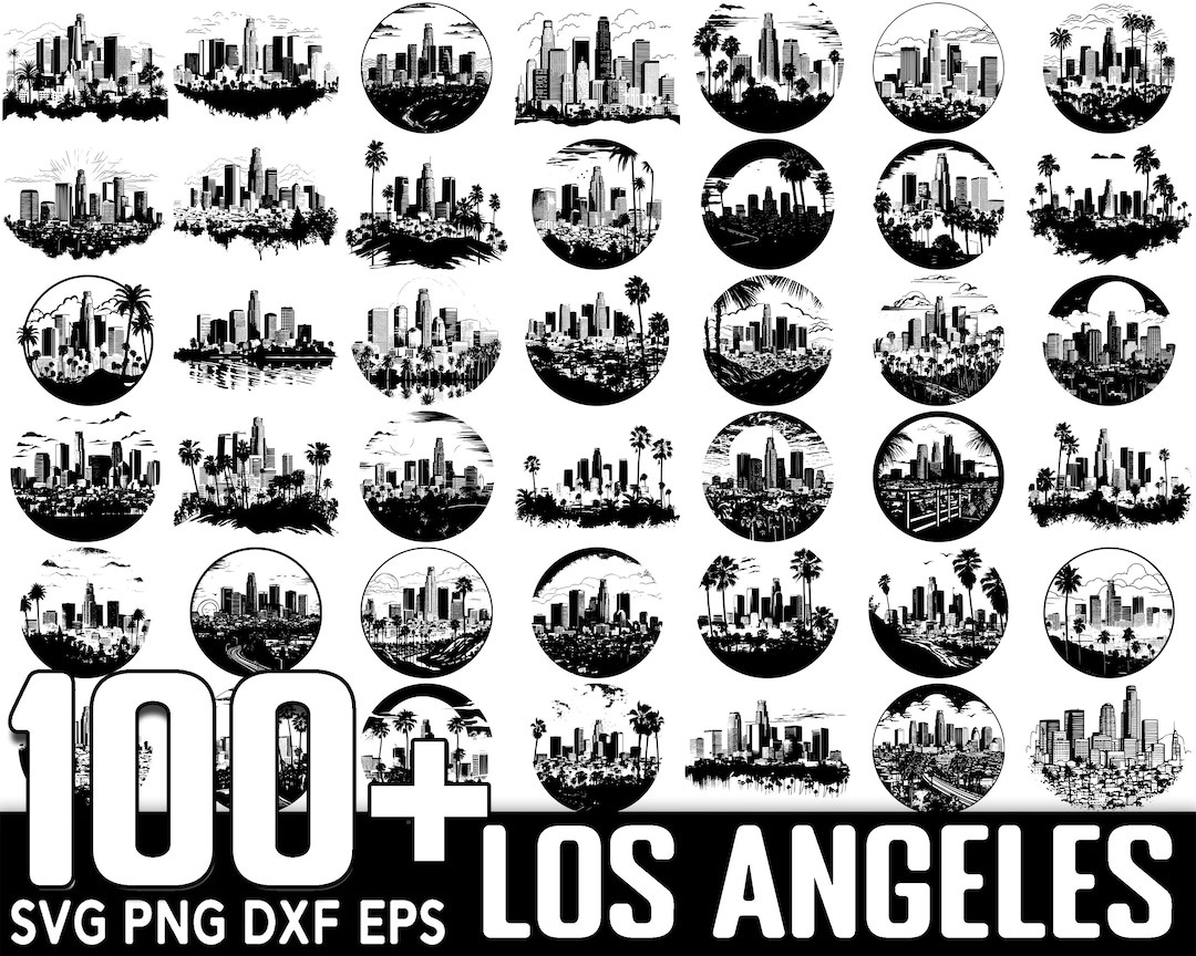 100+ Los Angeles SVG Bundle, Instant Digital Download, PNG, SVG Cut ...