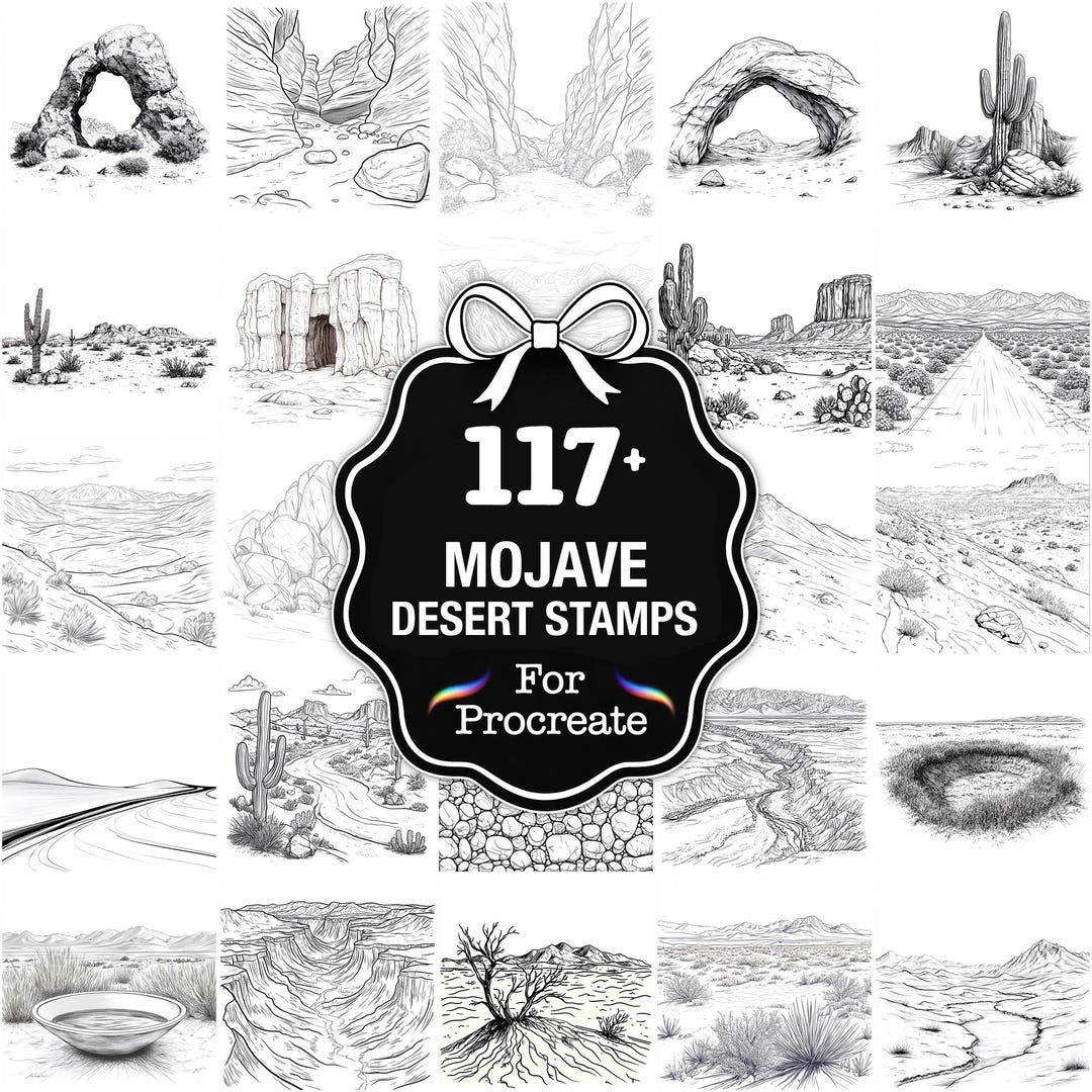109+ Mojave Desert Procreate Stamps, Desert Scene Brushes for Procreate ...