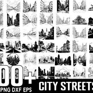 100+ City Street SVG Bundle,instant Digital Download, PNG, SVG Cut ...
