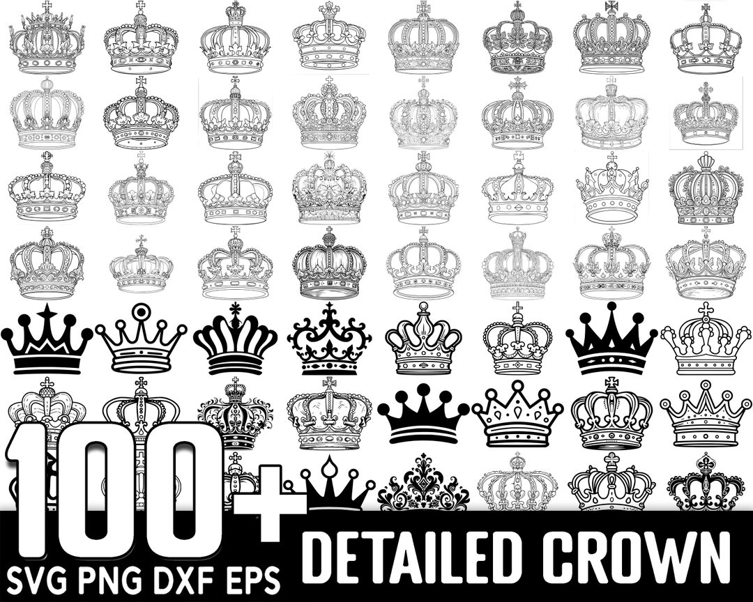 Royal Crown SVG Bundle,instant Digital Download, PNG, SVG Cut Files - Etsy