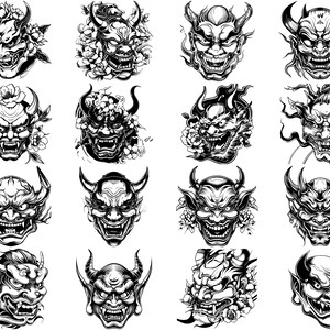 100+ Hannya Mask SVG Bundle, Instant Digital Download, PNG, SVG Cut ...