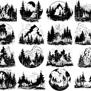 100 Forest Fire SVG Bundle, Instant Digital Download, PNG, SVG Cut ...