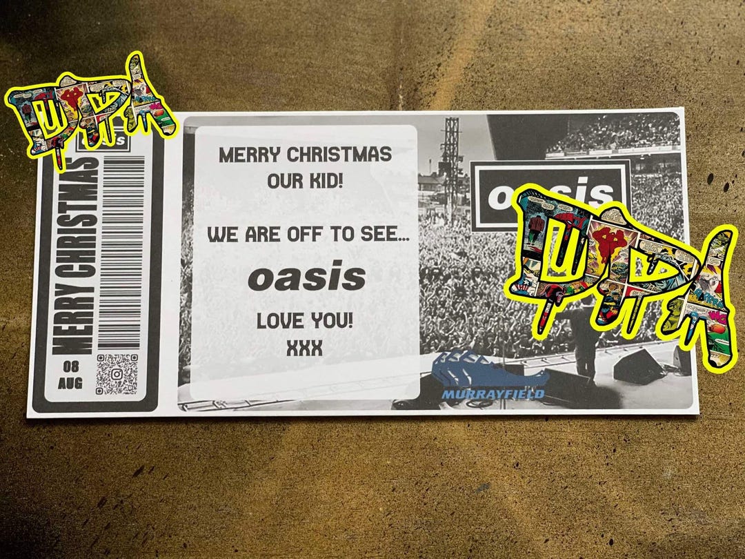 Black & White Oasis Style Ticket Gift Pass - Etsy