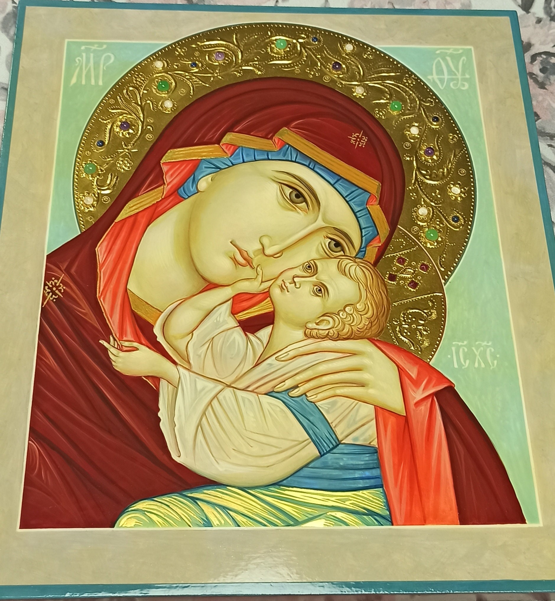 Theotokos Hand Painted Orthodox Icon - Etsy