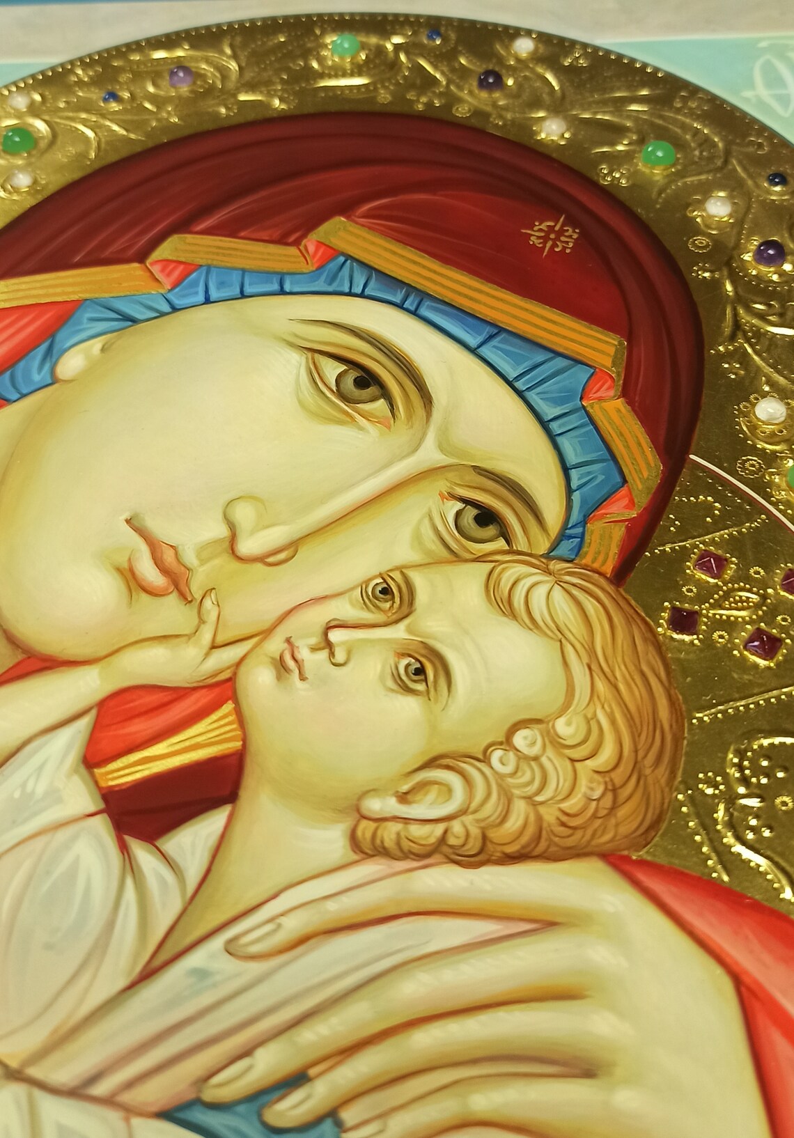 Theotokos Hand Painted Orthodox Icon - Etsy
