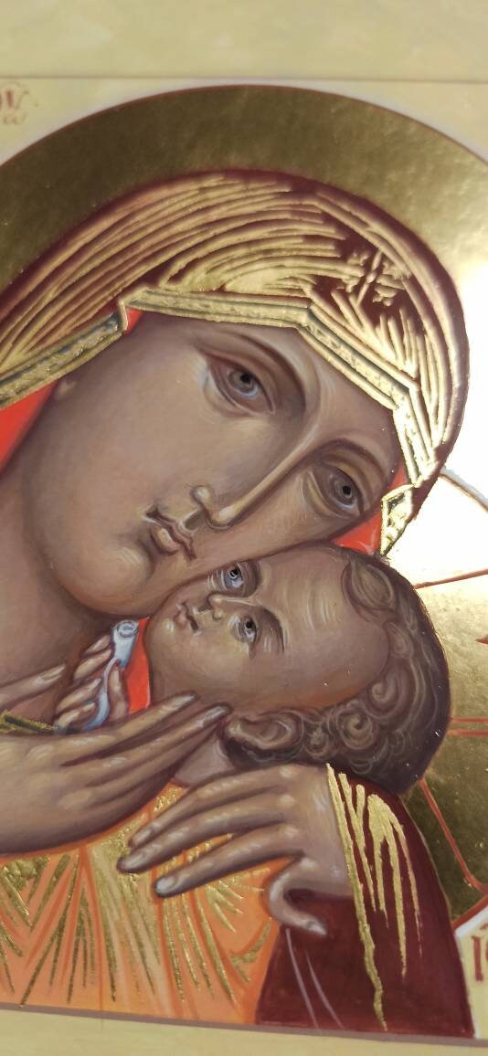 Theotokos Hand Painted Orthodox Icon - Etsy