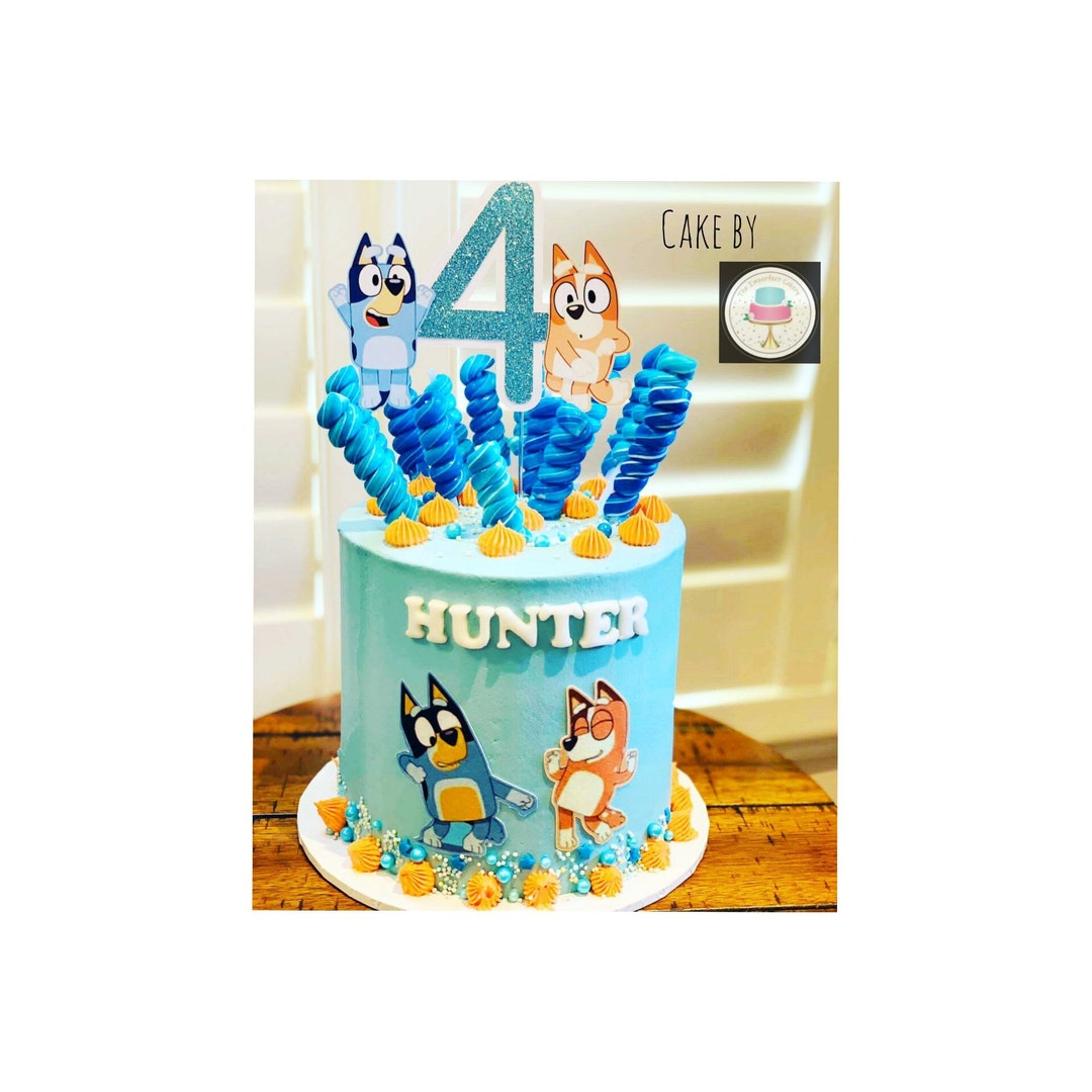 Bluey Cake Decoration Set Bluey Cake Personalised Topper And Bluey bluey-cake-decoration-set-bluey-cake-personalised-topper-and-bluey