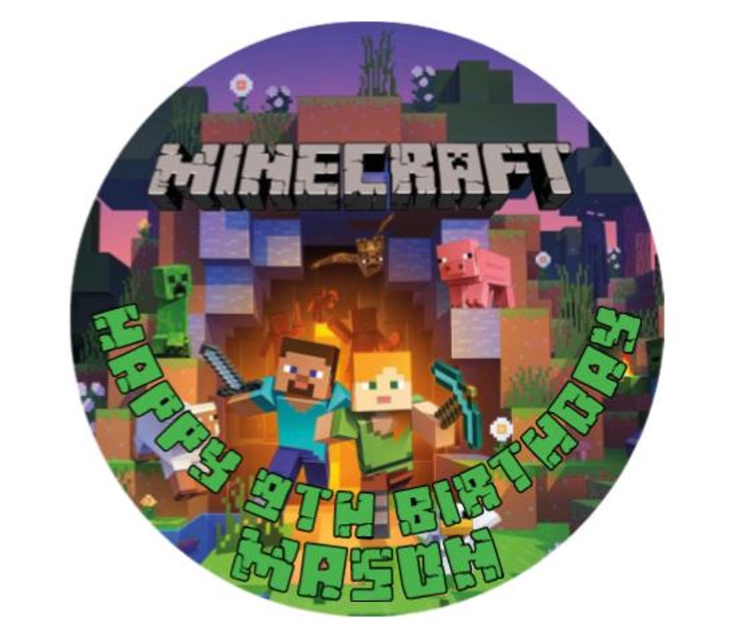 Minecraft Edible Cake Topper Edible Cake Decoration Edible Icing Sheet ...