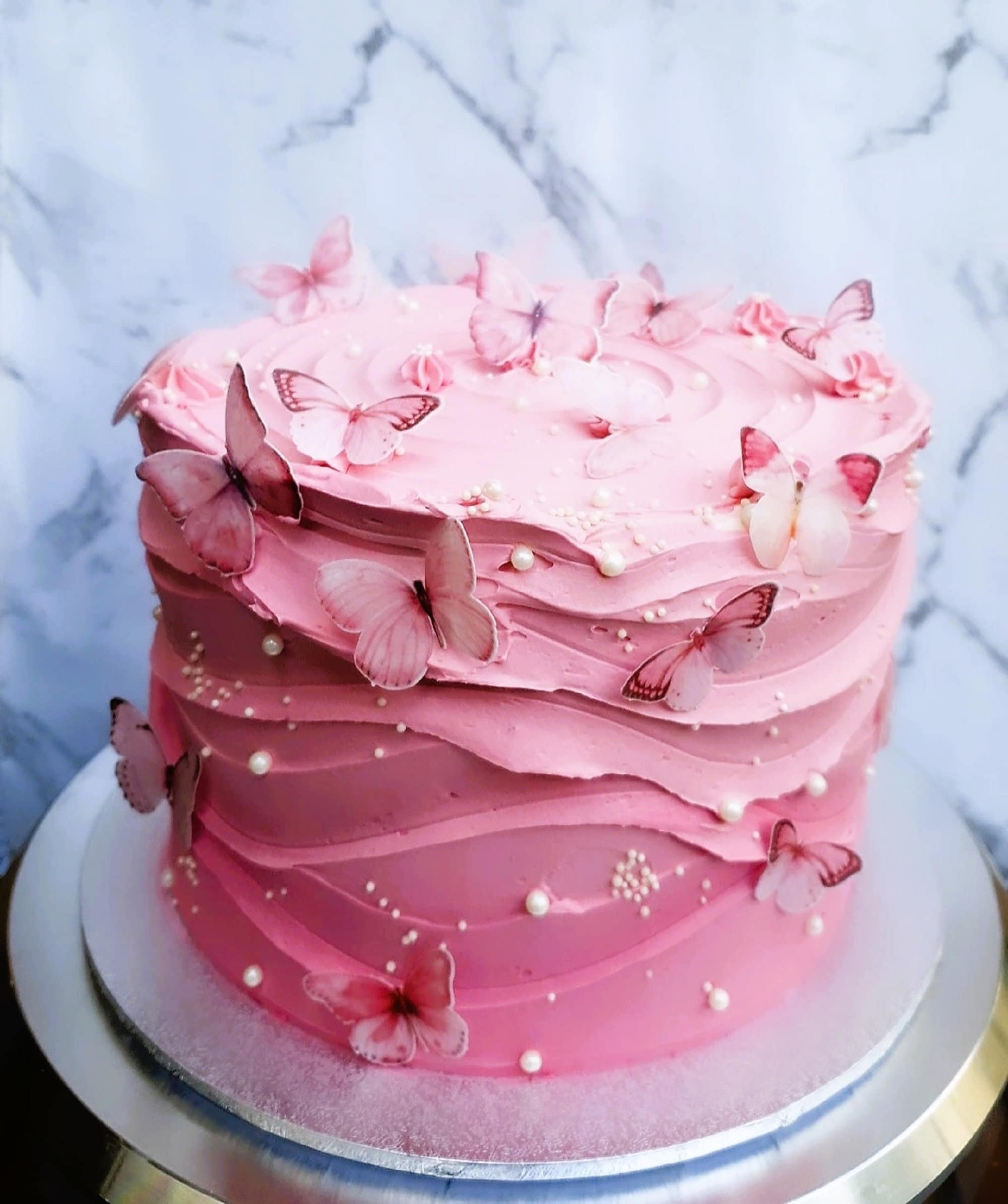 Pre Cut PINK Edible Wafer Paper Butterflies Cake and Cupcake | Etsy