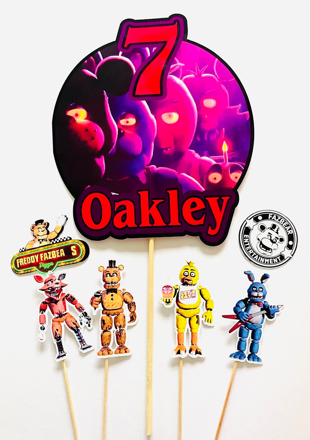 Five Nights at Freddys Cake Topper Set - Etsy