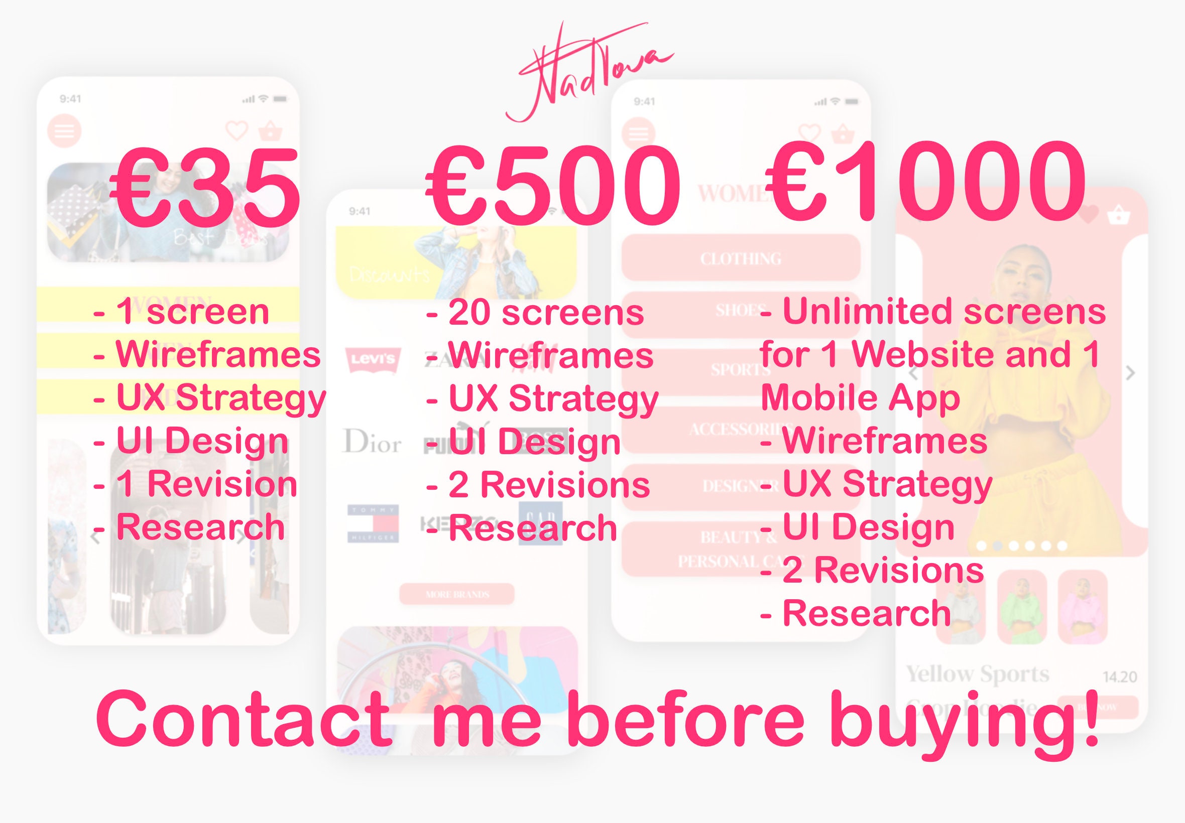 UI / UX Design for Mobile App - Etsy