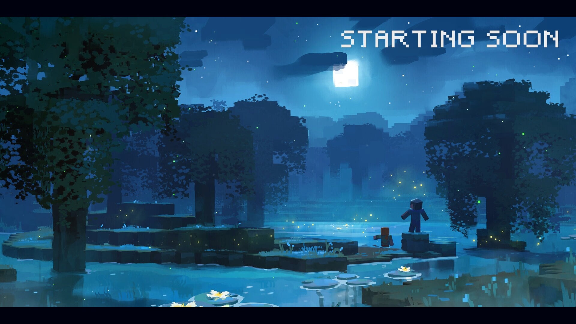 Animated Twitch Minecraft Pixel Swamp / Stream Starting Soon / Be Right ...