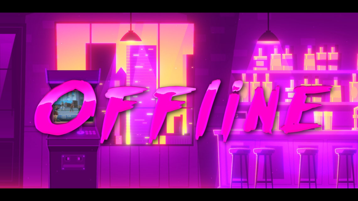 Animated Twitch Cyberpunk Funk Future Scene / Stream Starting Soon / Be ...