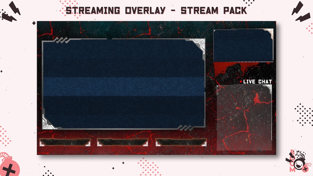 Animated Twitch Viking War Fire Overlay / Overlay / Webcam / Chatbox ...