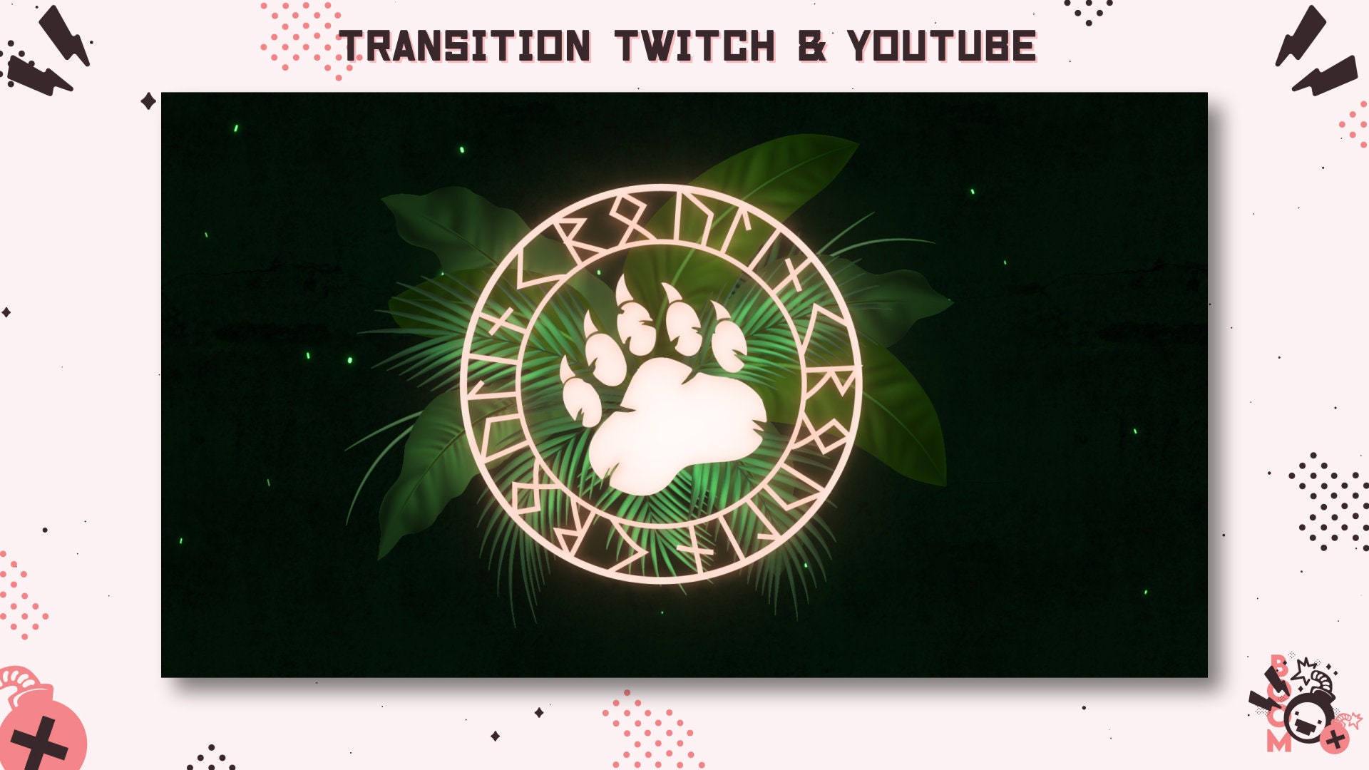 Animated Twitch Druid Trasition Nature Green Transformation / Stream Starting Soon / Overlay ...