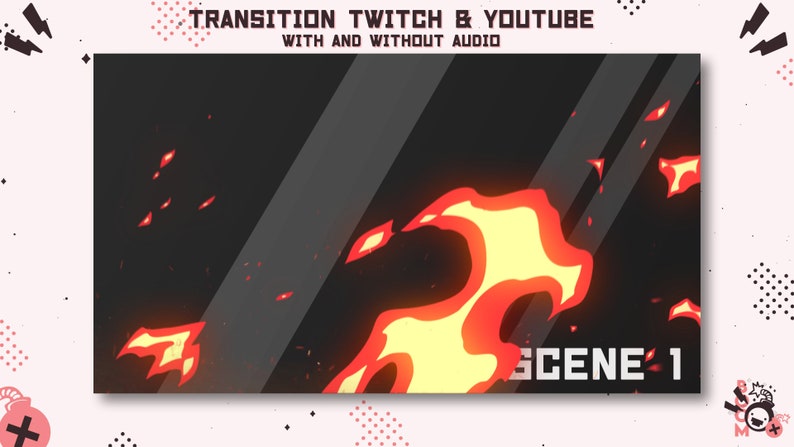 Animated Twitch Fire Trasition Pokemon Dragon / Stream Starting Soon ...