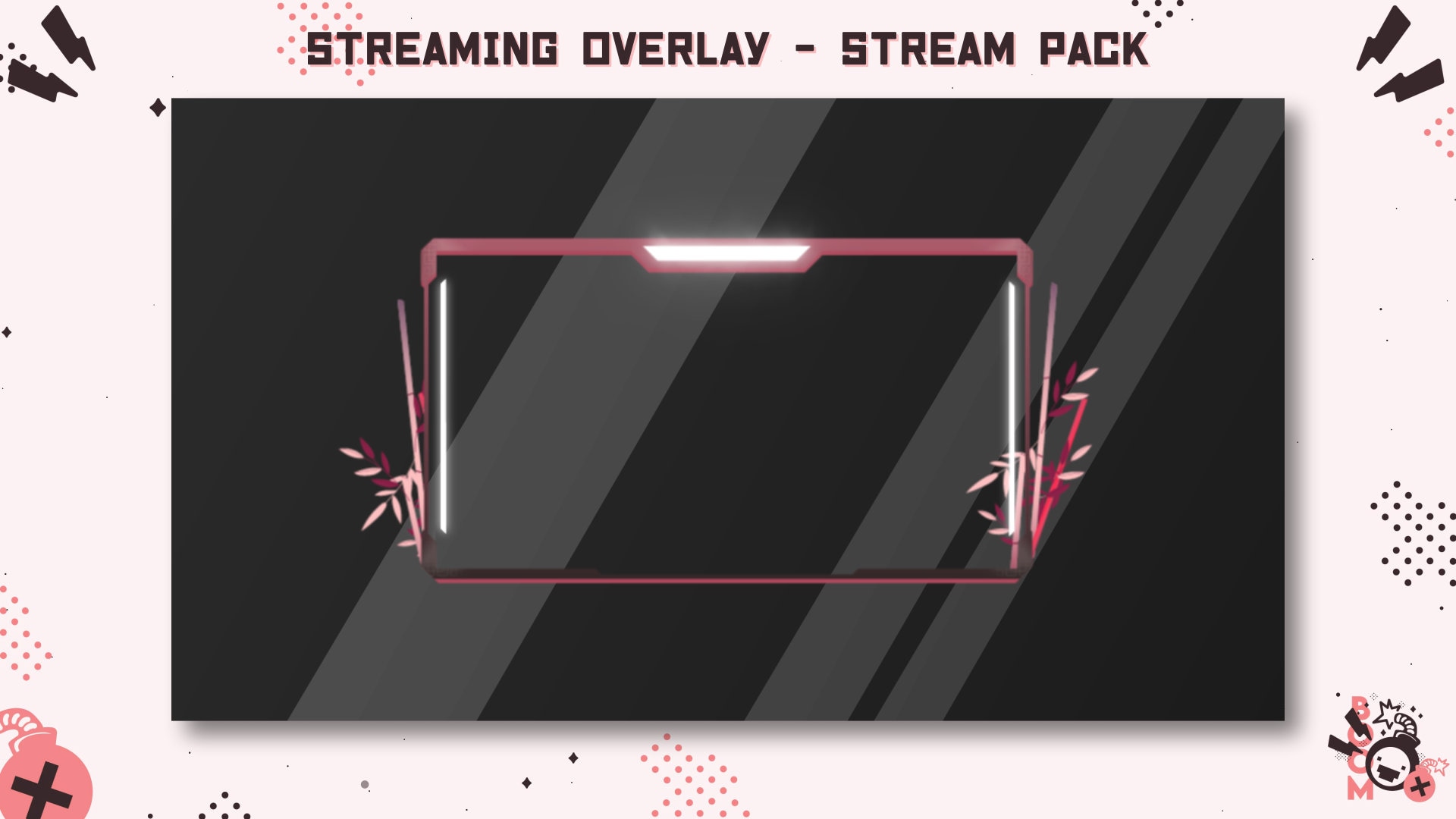 Animated Twitch Japanesse Bamboo Overlay / Overlay / Webcam / Chatbox ...