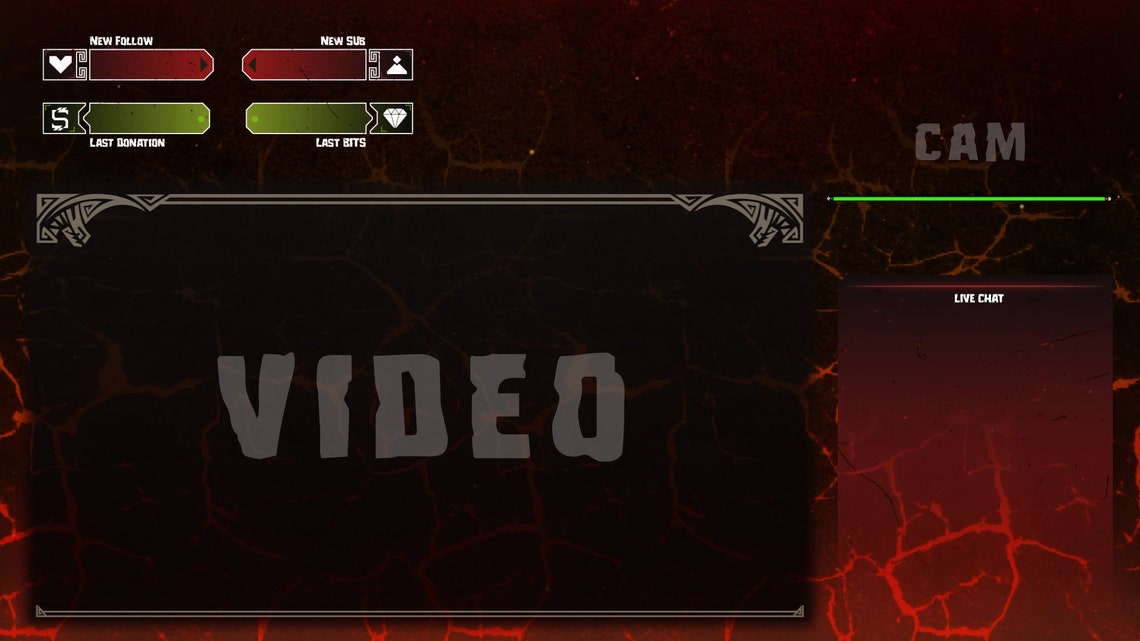 Animated Twitch Monster Hunter Overlay / Overlay / Webcam / Chatbox ...