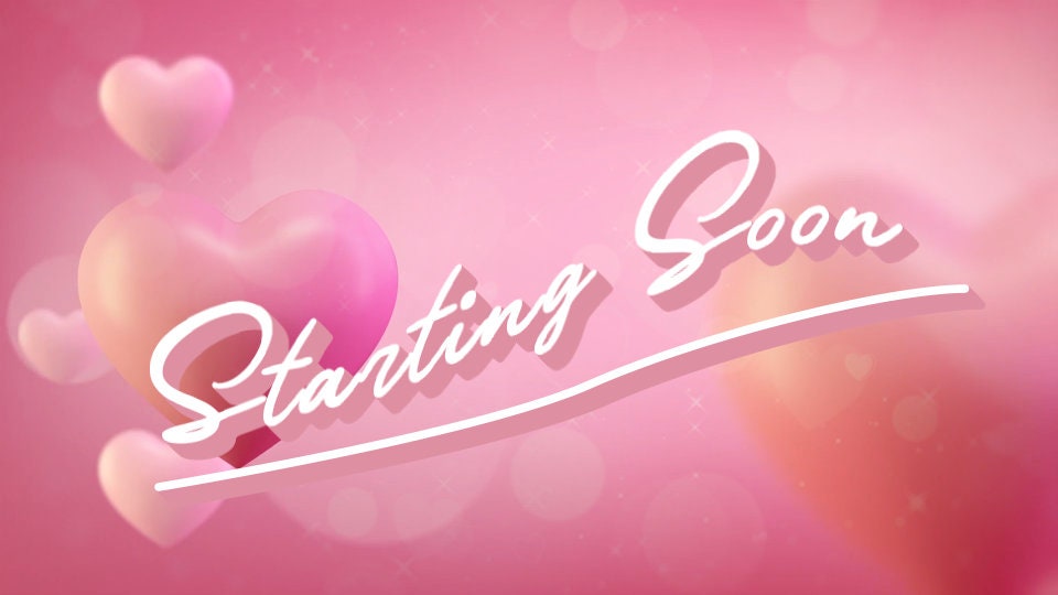 Animated Twitch Love San Valentin Heart / Stream Starting Soon / Return ...