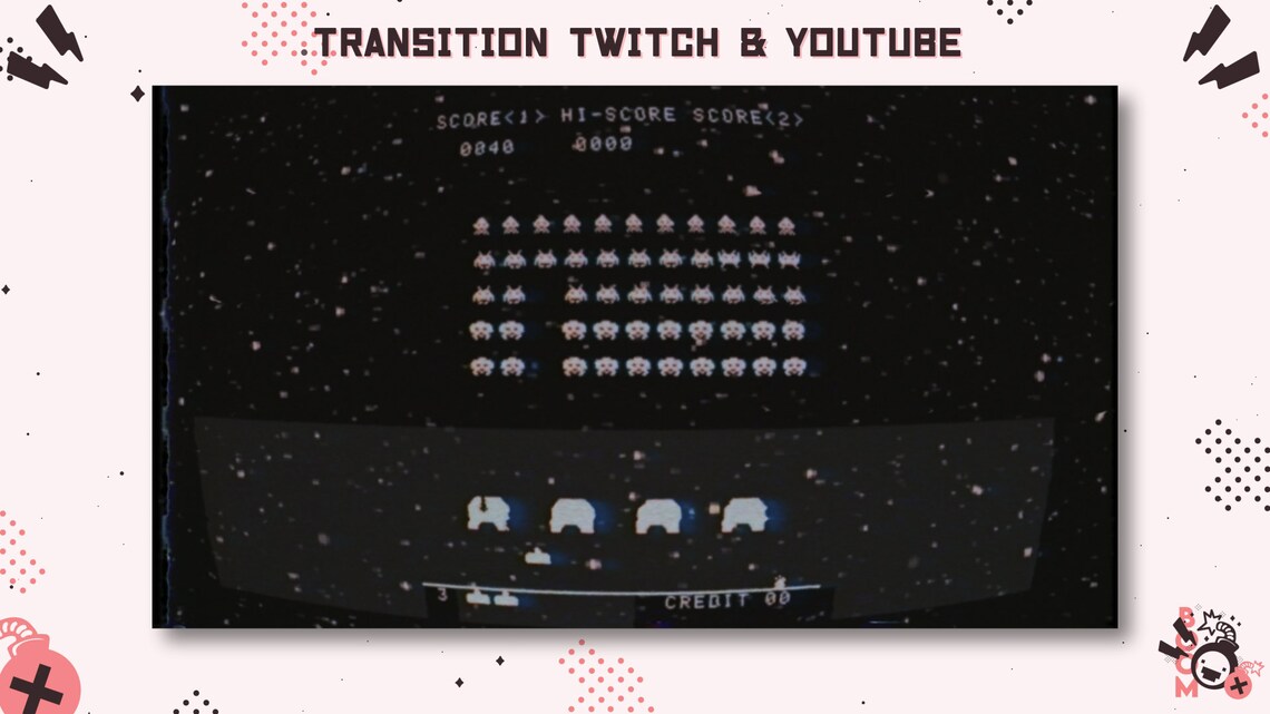 Animated Twitch Retro Invaders Trasition Videogame / Stream Transition ...