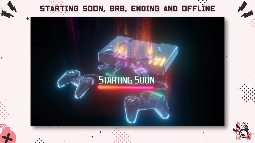 Animated Twitch Arcade Gaming Retro Video Game / Stream Starting Soon ...