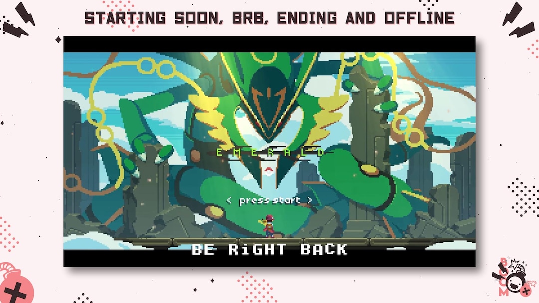 Animated Twitch Pixel Rayquaza Pokemon Legendary Emerald / Stream ...