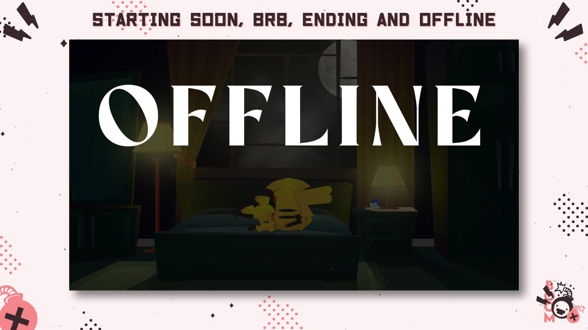 Animated Twitch Pikachu & Pichu Pokemon Cute Chill / Stream Starting ...