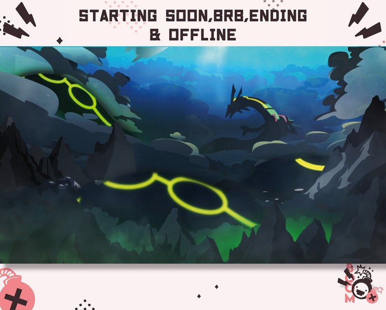 Animated Twitch Rayquaza Pokemon Legendari / Stream Starting Soon / Be ...