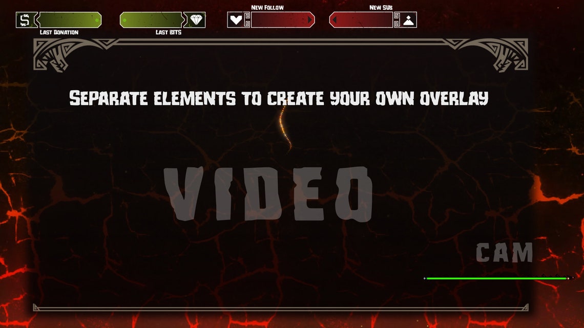 Animated Twitch Monster Hunter Overlay / Overlay / Webcam / Chatbox ...