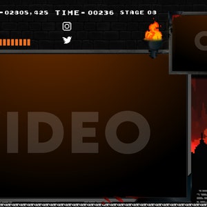 Animated Twitch Retro Dungeon Gaming Overlay / Overlay / Webcam ...