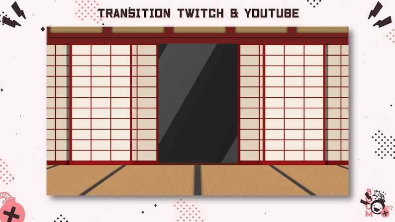Animated Twitch Samurai Dojo Door Trasition Japannese / Stream Transition / Overlay / Streampack ...