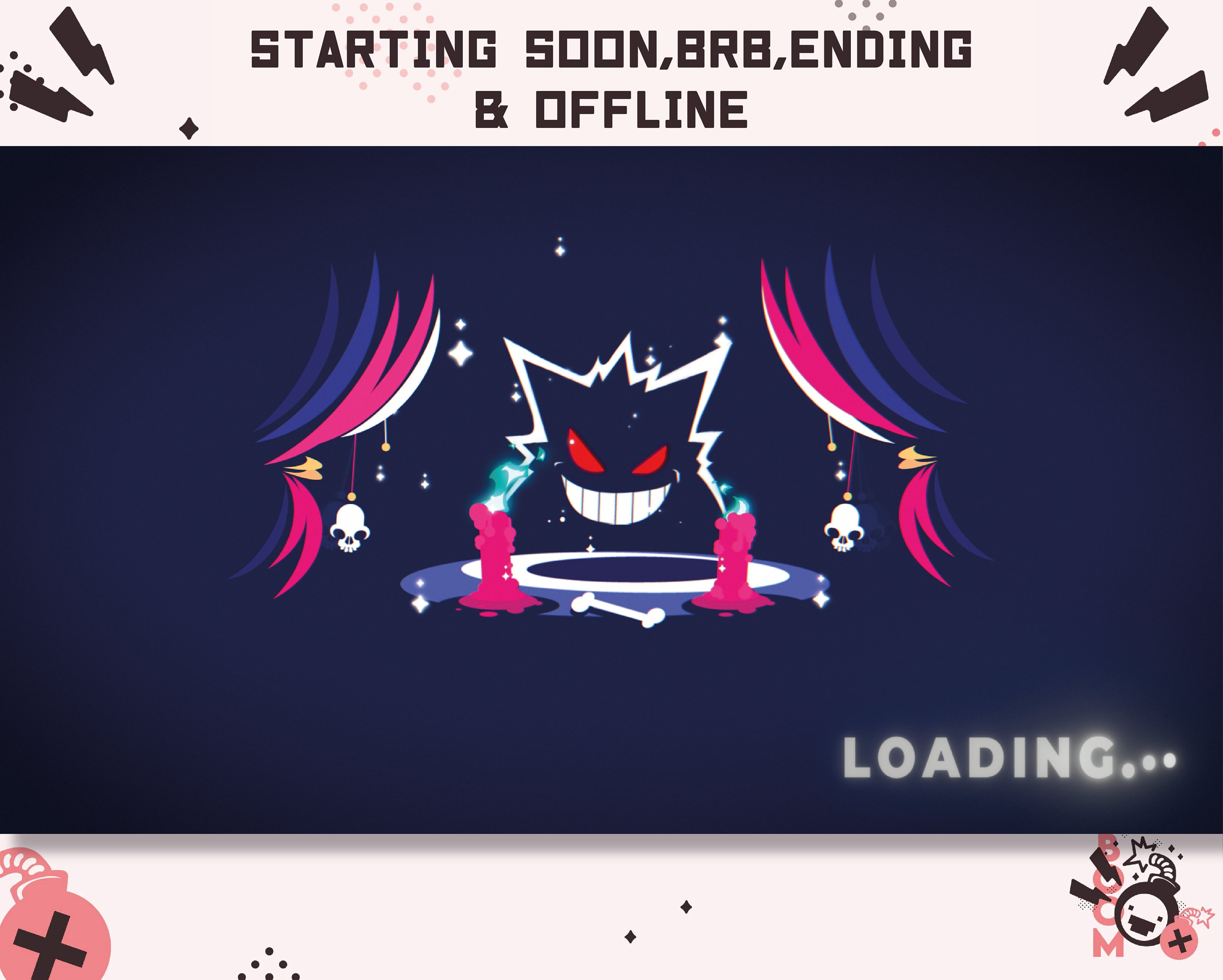 Animated Twitch Gengar Pokemon Phantom / Stream Starting Soon / Return ...