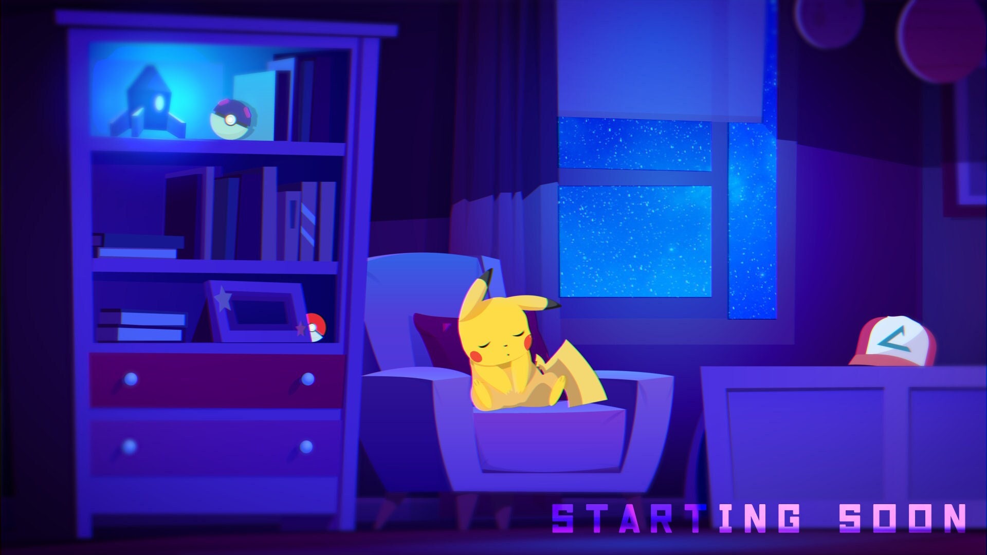 Animated Twitch Pikachu Pokemon Cute Chill / Stream Starting Soon / Be ...