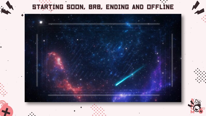 Animated Twitch Galxy Lo Fi / Stream Transition / Overlay / Streampack ...