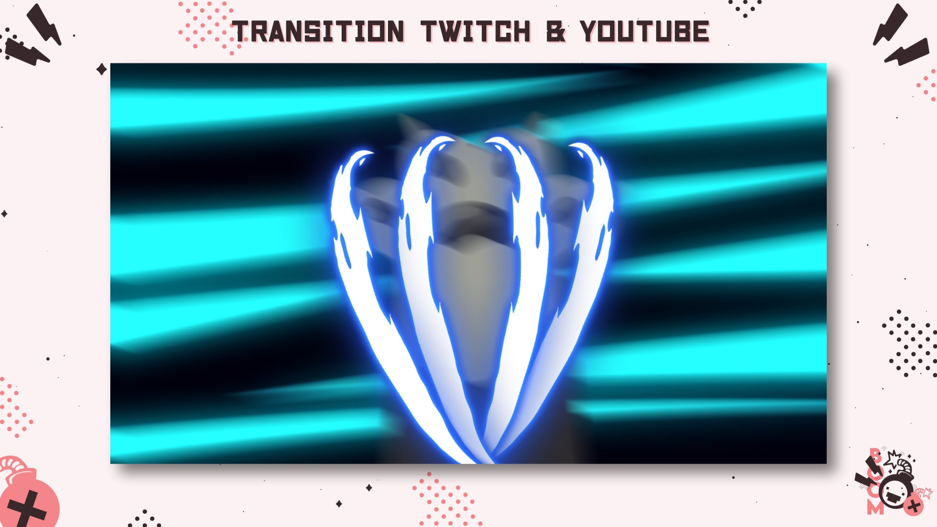 Animated Twitch Cat Pet Claw Trasition / Stream Starting Soon / Overlay ...