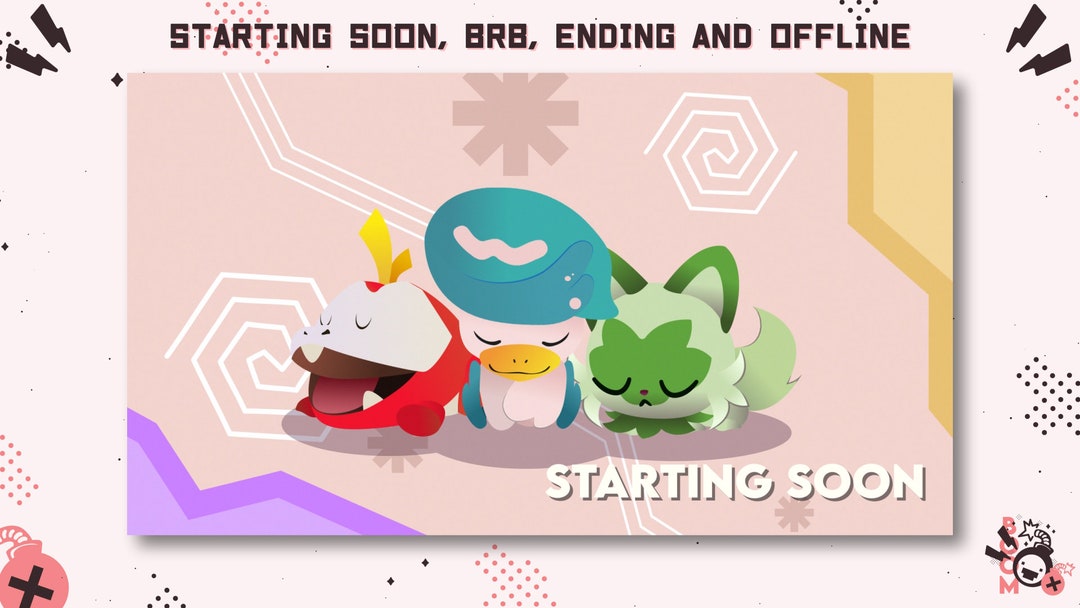 Animated Twitch Fuecoco,quaxly,sprigatito Pokemon / Stream Starting ...