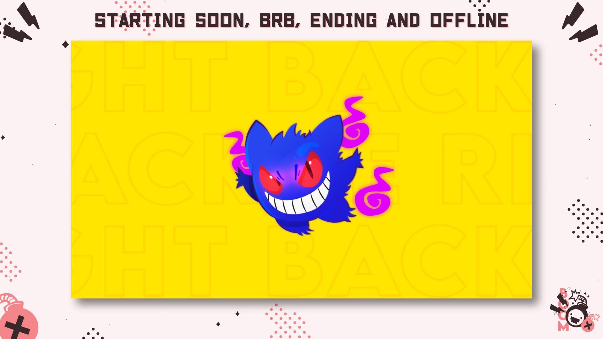 Animated Twitch Gengar Pokemon Phantom / Stream Starting Soon / Return ...