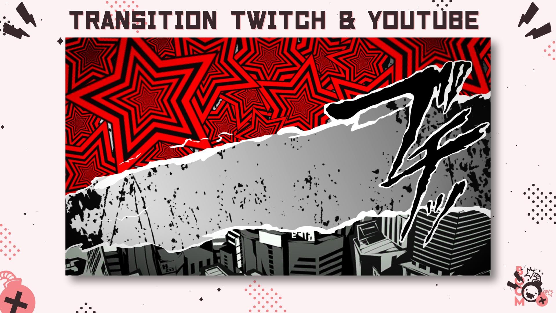 Animated Twitch Persona 5 Transition / Overlay / Twitch Pack ...