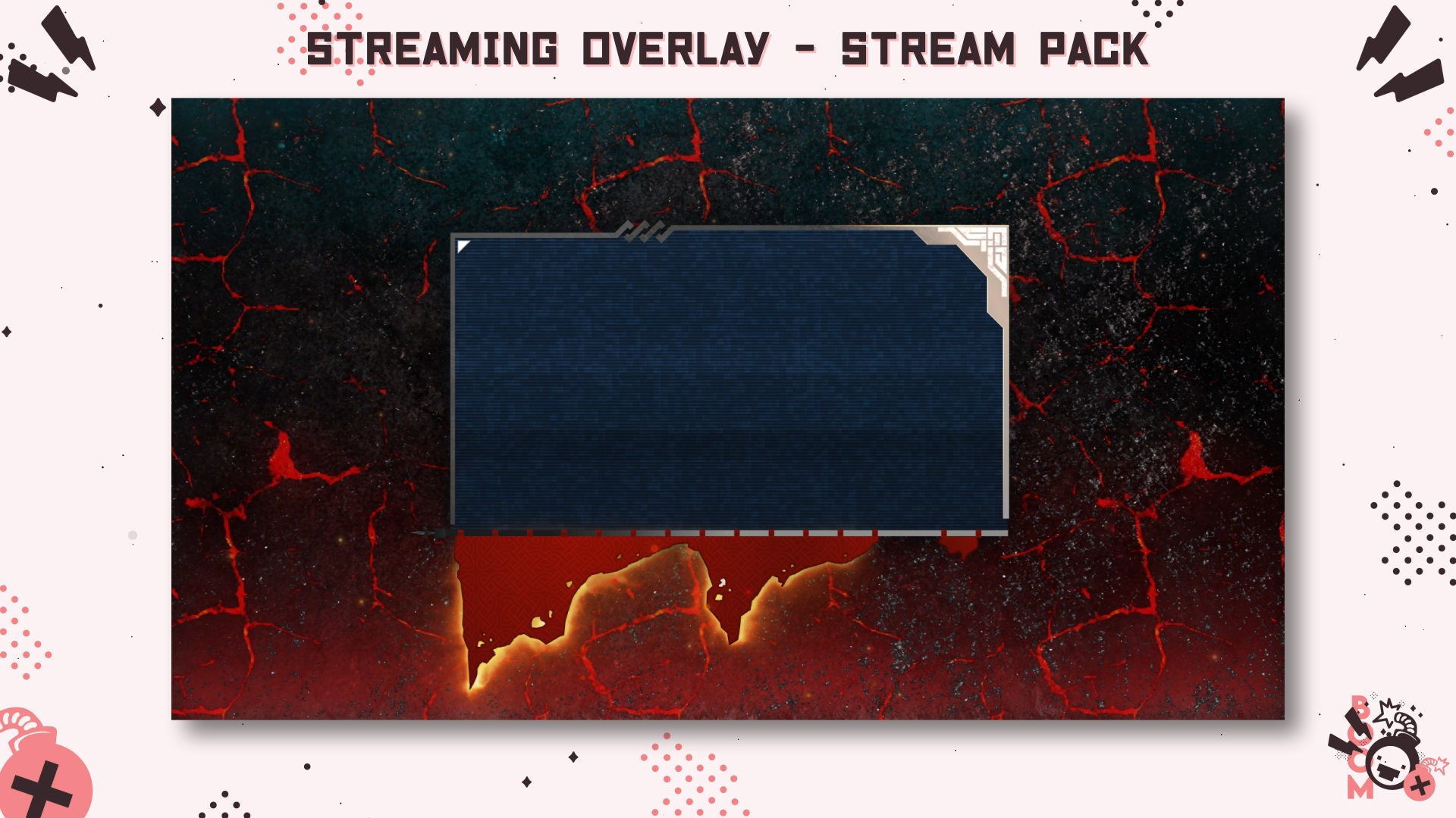 Animated Twitch Viking War Fire Overlay / Overlay / Webcam / Chatbox ...