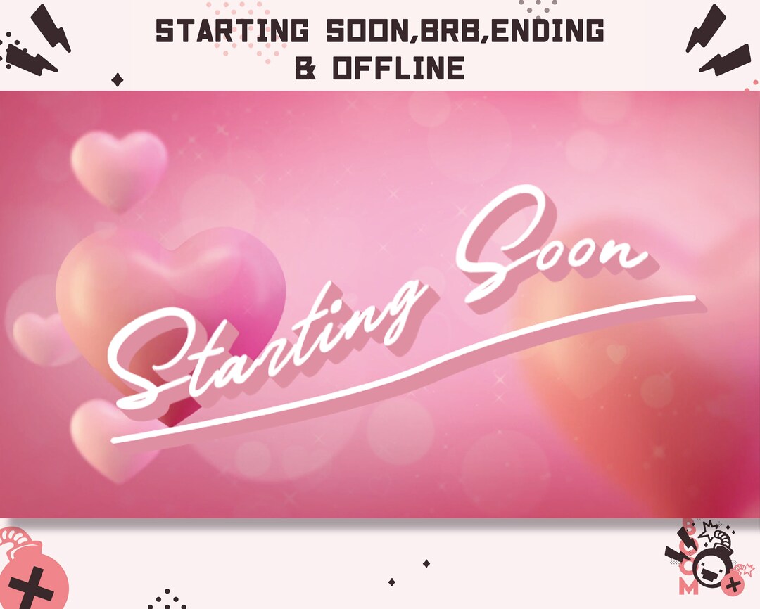 Animated Twitch Love San Valentin Heart / Stream Starting Soon / Return ...
