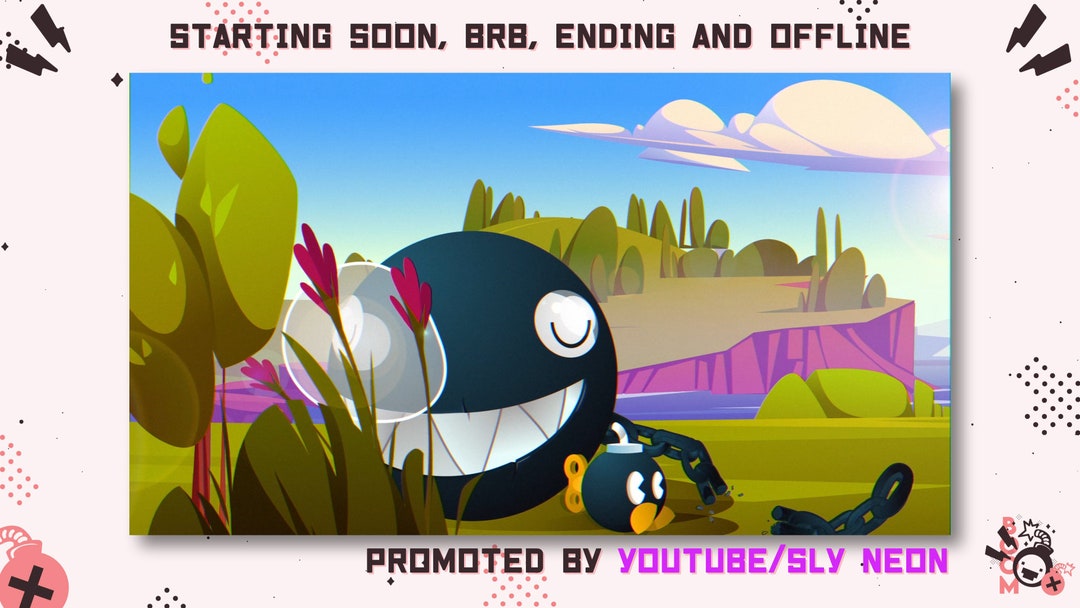 Animated Twitch Chomp Chomp Mario Cute Chill / Stream Starting Soon ...