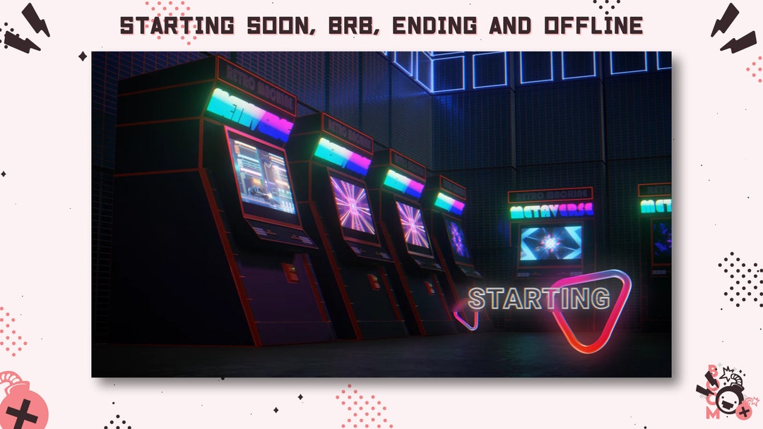 Animated Twitch Arcade Gaming Retro Video Game / Stream Starting Soon ...