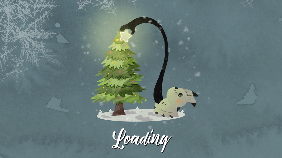 Animated Twitch Mimikyu Pokemon Cute Christmas / Stream Starting Soon ...