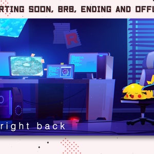 Animated Twitch Pikachu Pokemon Cute Chill / Stream Starting Soon / Be ...