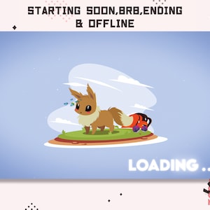 Animated Twitch Eevee Pokemon Cute / Stream Starting Soon / Return to ...