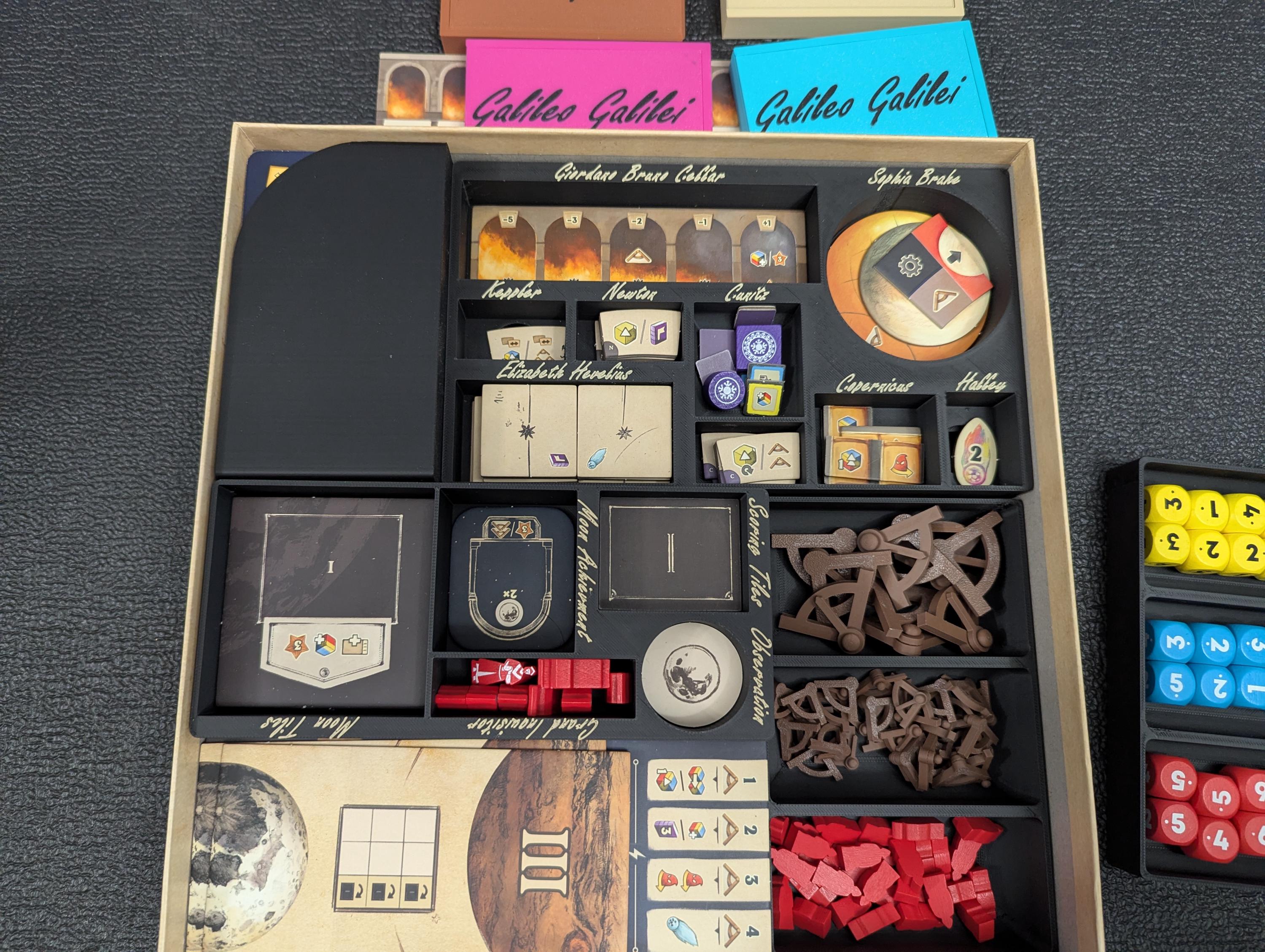 Galileo Galilei Board Game Insert + Fits Luna Expansion- Free US ...