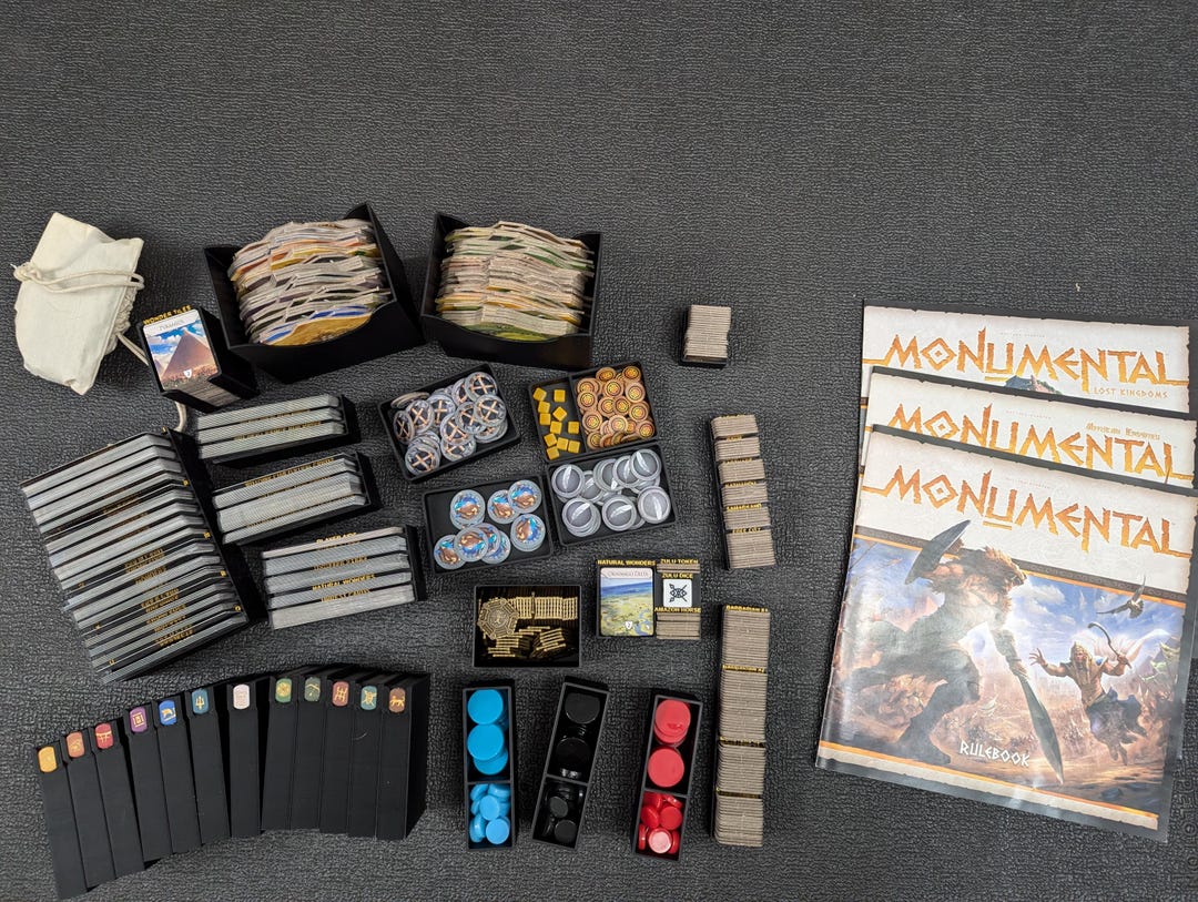Monumental Board Game + Expansions Insert Kickstarter Edition - Free US ...