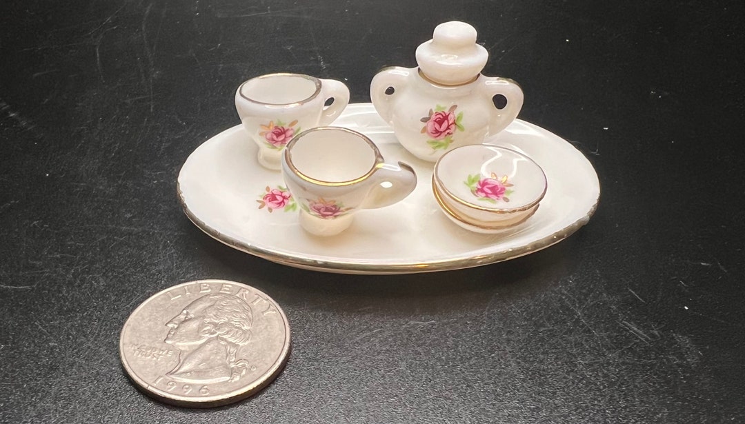 Vintage 7 Piece Miniature Tea Set - Etsy